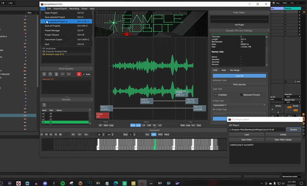 Sampling for wavestate